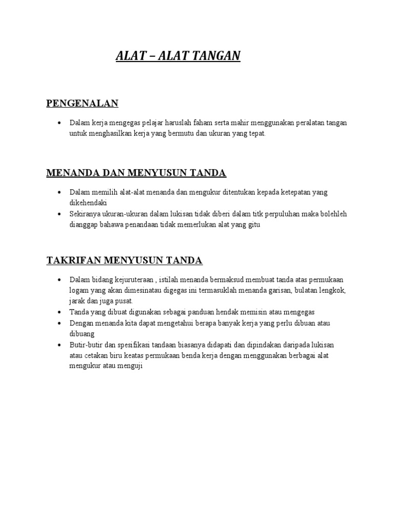 Alatan Tangan | PDF