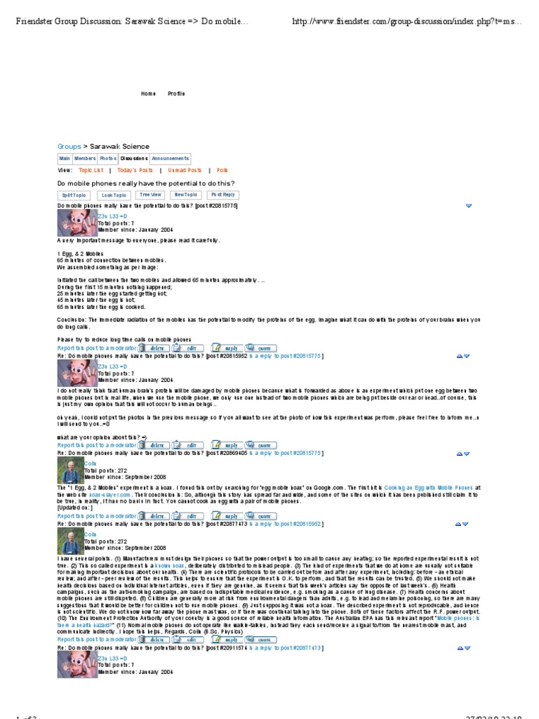 Mobile Phones Cooking An Egg Discussion | PDF