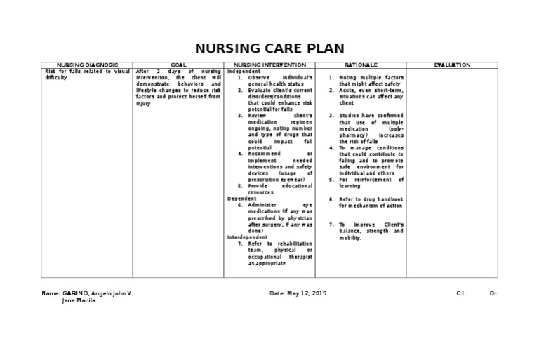 NCP Template | PDF