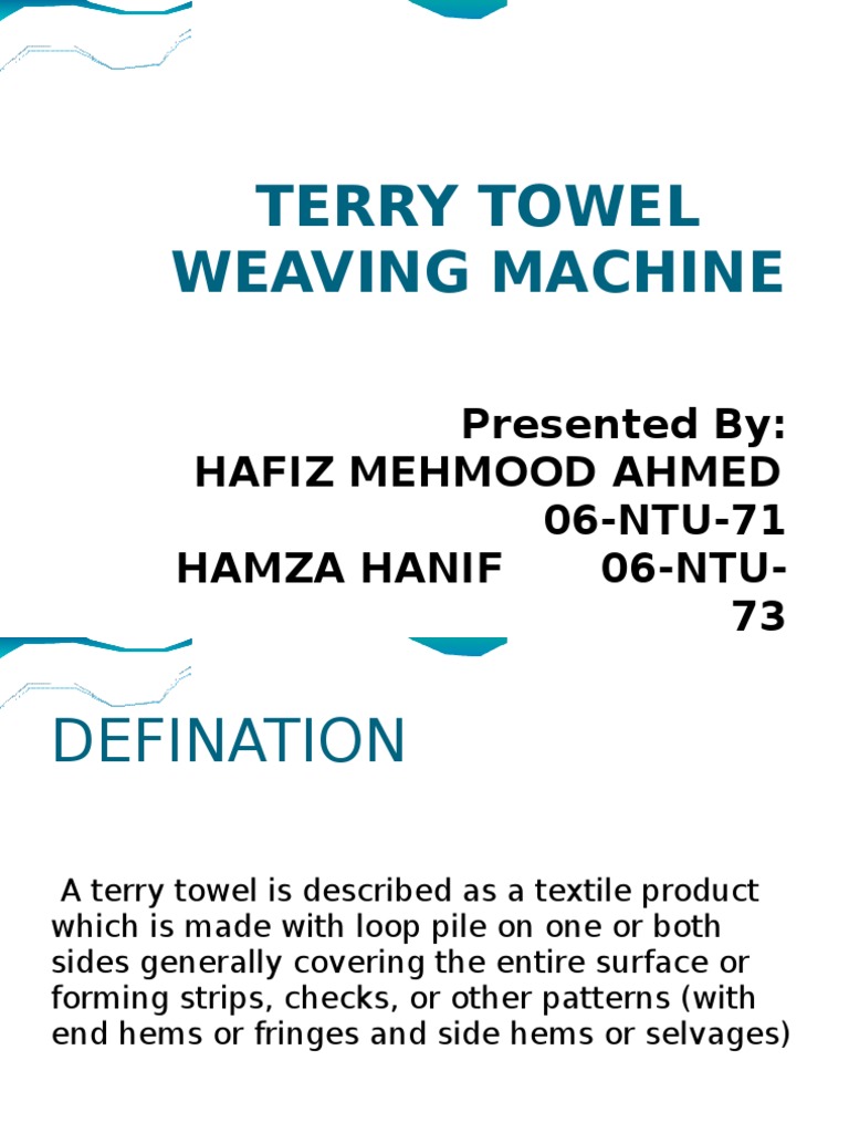 Terry Towel Weaving Machine | PDF | Handicrafts | Crafts