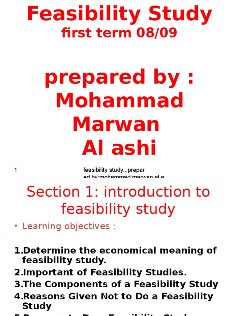 Comprehensive Feasibility Study Guide | PDF | Feasibility Study | Competition