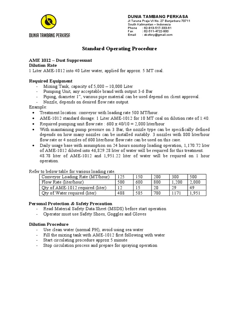Standard Operating Procedure | PDF | Flow Measurement | Water