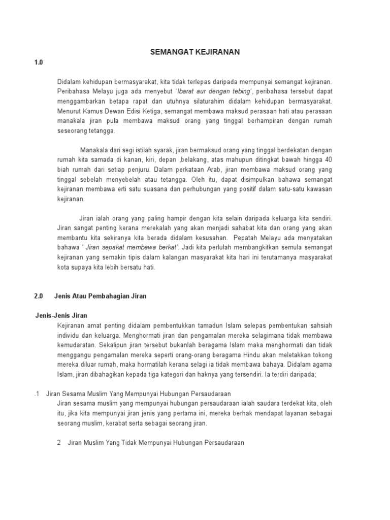 Semangat Kejiranan | PDF