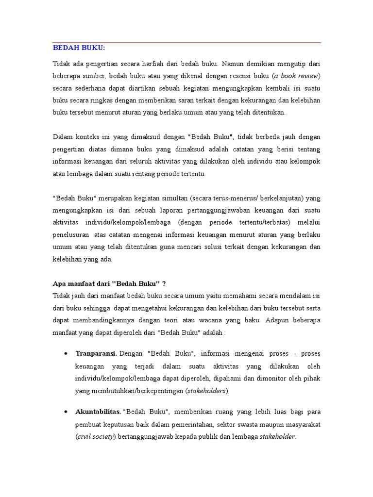 Bedah Buku | PDF
