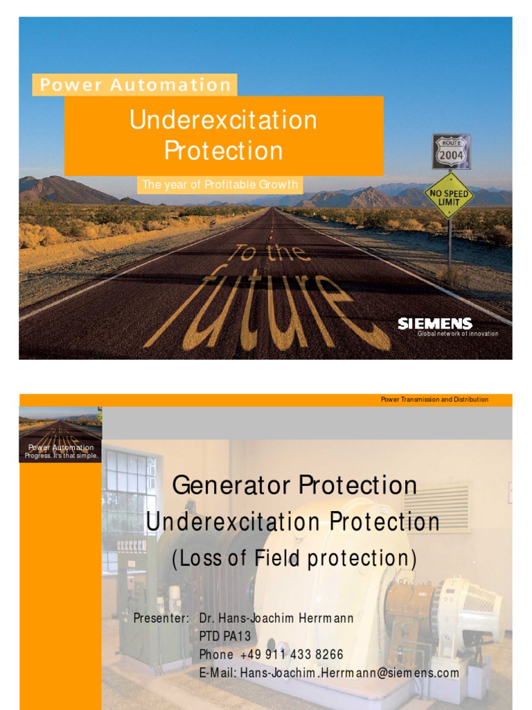 05 Underexcitation Protection | PDF | Electric Power Transmission ...