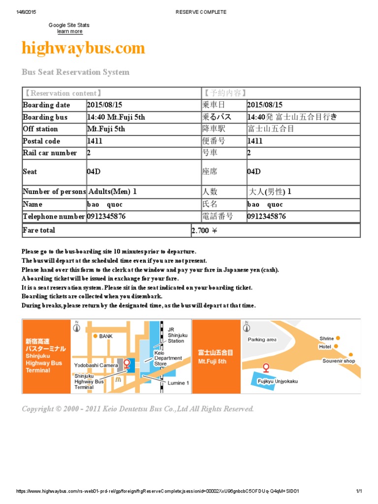 Bus Seat Reservation System | PDF
