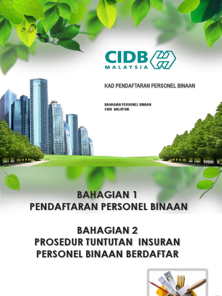 Panduan Pendaftaran Personel Binaan Cidb | PDF