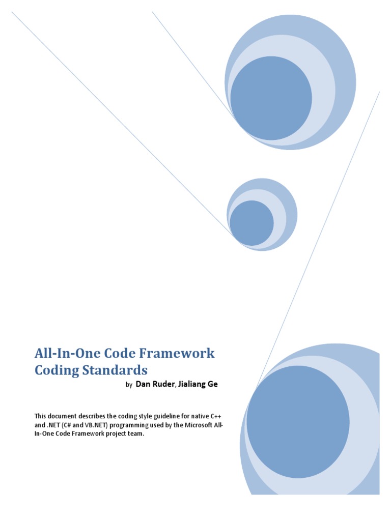 All-In-One Code Framework Coding Standards | PDF | Parameter (Computer Programming) | C Sharp ...