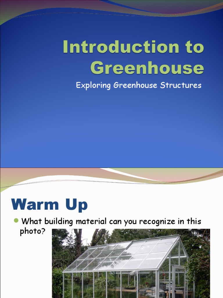 Introduction To Greenhouse | PDF | Greenhouse | Air Conditioning