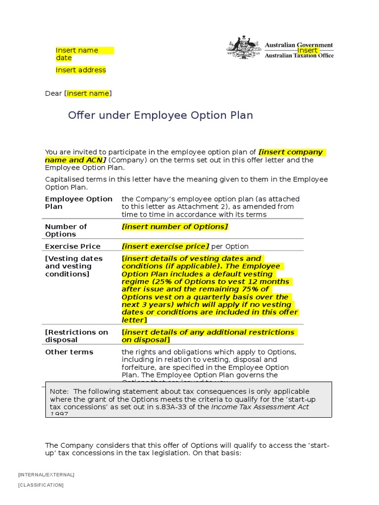 ESS Offer Letter QC45991 | PDF | Power Of Attorney | Vesting