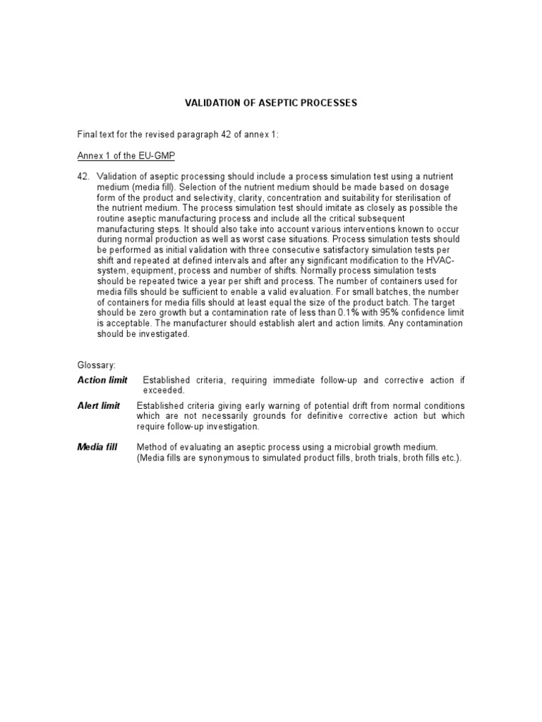 Aseptic Process Validation Guide | PDF