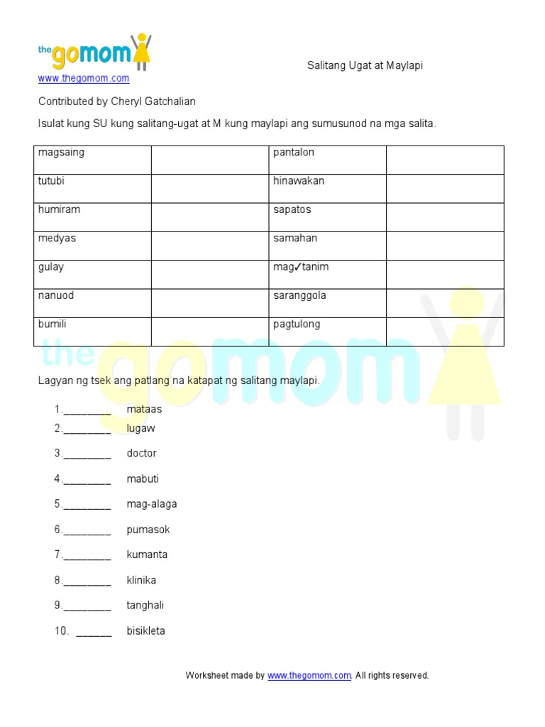 Salitang Ugat at Maylapi | PDF