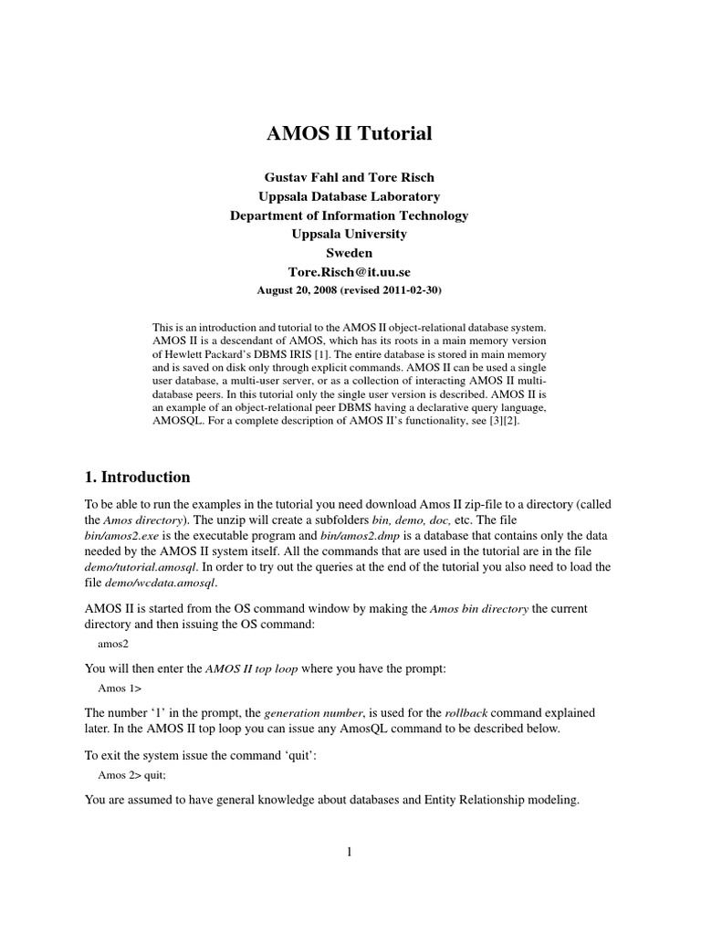AMOS Tutorial | PDF | Parameter (Computer Programming) | Subroutine