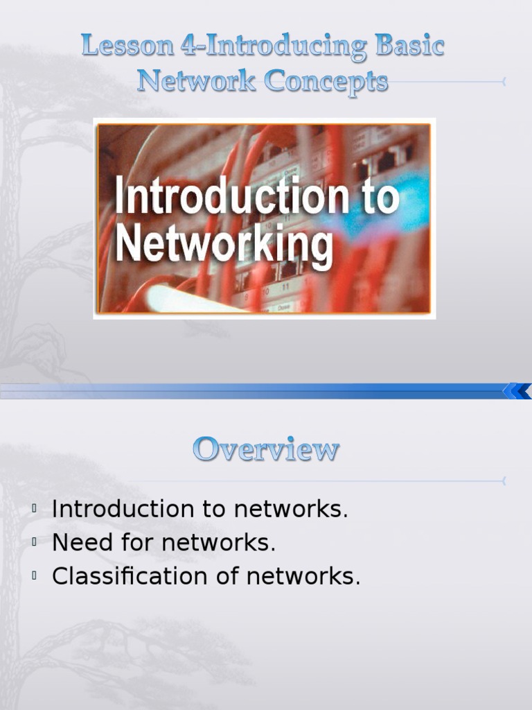 Lesson 5-Introducing Basic Network Concepts | PDF | Local Area Network ... Lesson 5-Introducing Basic Network Concepts | PDF | Local Area Network ...