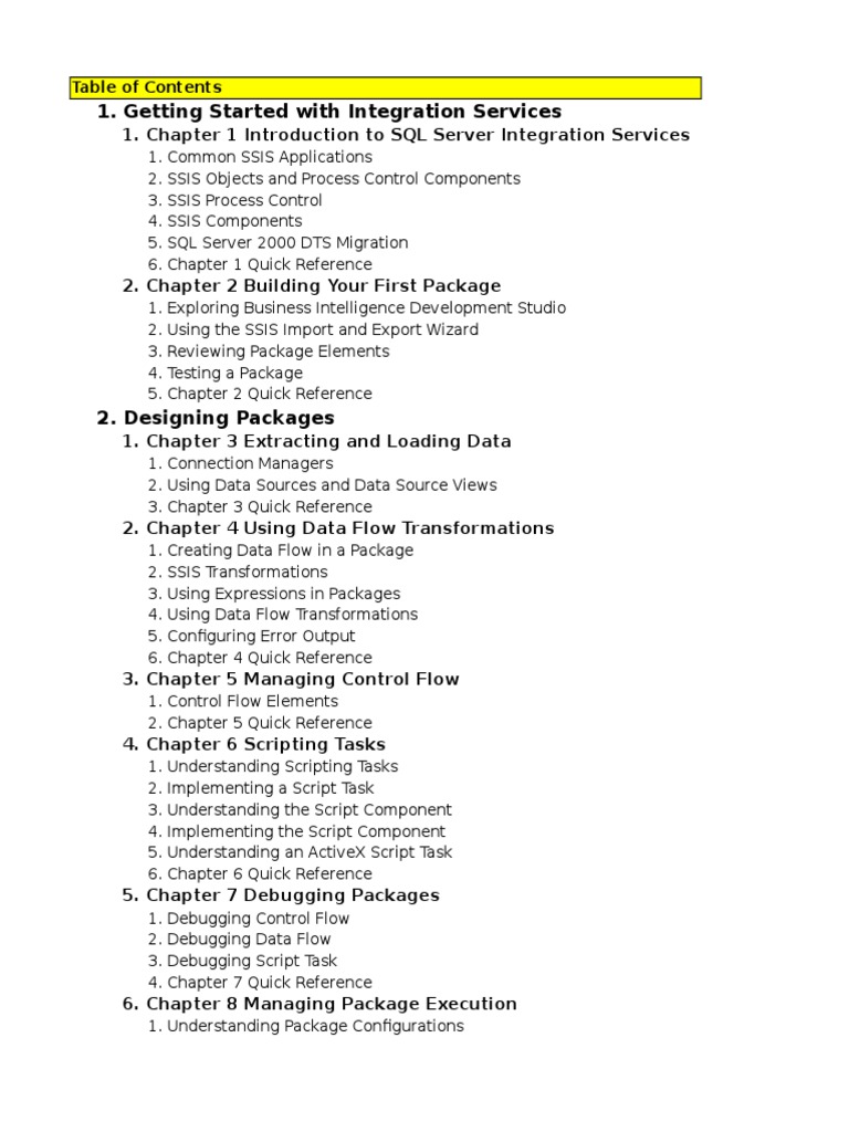 Chapter Index | PDF | Data Warehouse | Microsoft Sql Server