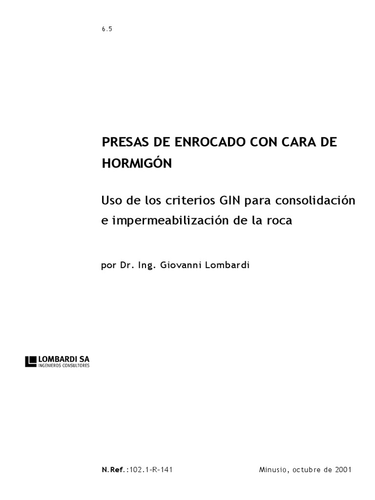 Presas de Enrocado Con Cara de Hormigon | PDF