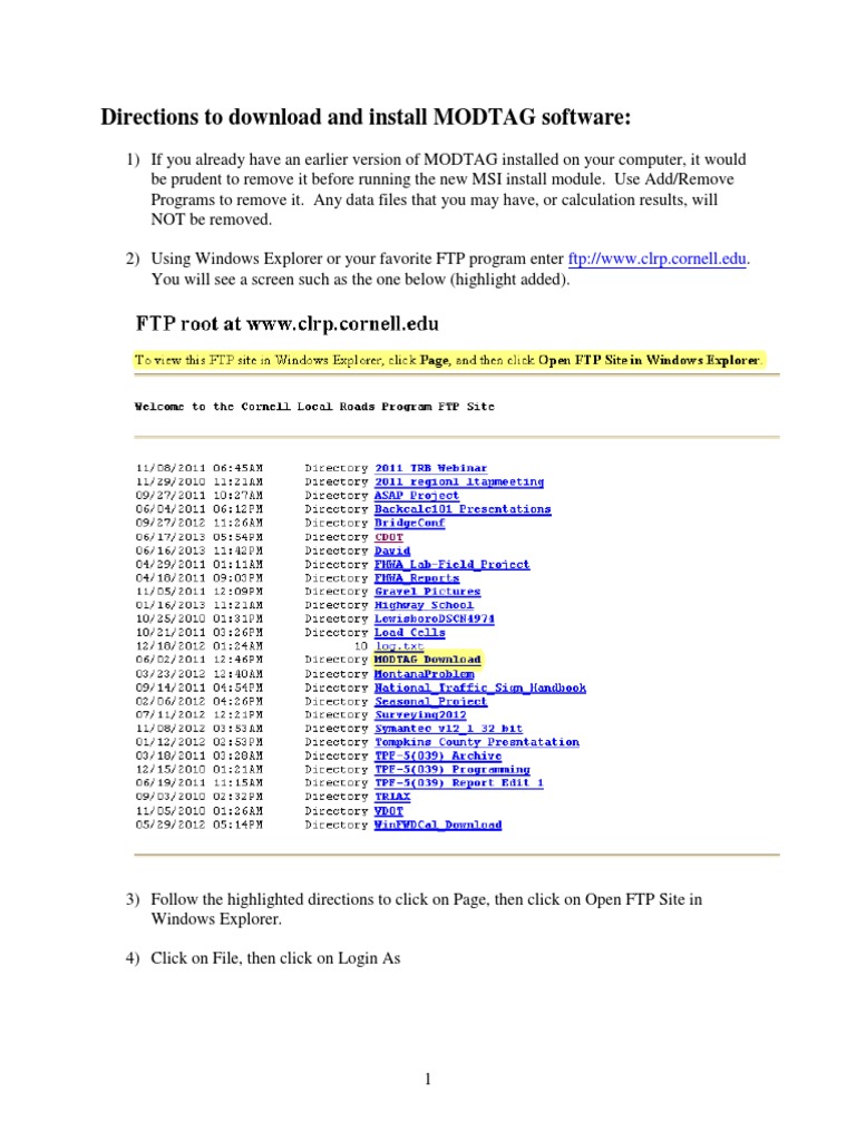 MODTAG Software Installation Guide | PDF | Computer File | Windows Xp