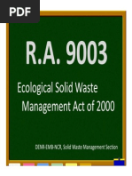 RA 9003 - Ecological Solid Waste Management Act of 2000 | PDF | Waste ...