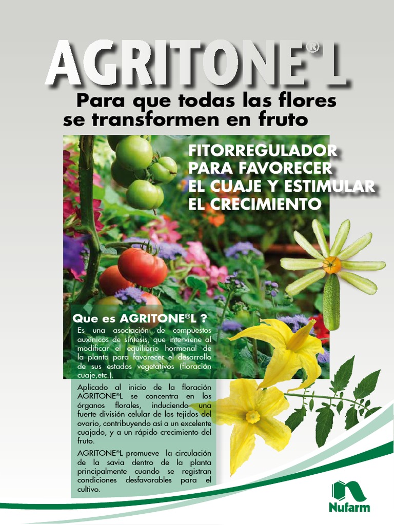 Fitorregulador AGRITONE®L para Cuajado | PDF | Flores | Fruta