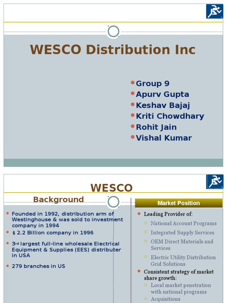 WESCO Distribution Inc Group Project Report | PDF | Supply Chain ...