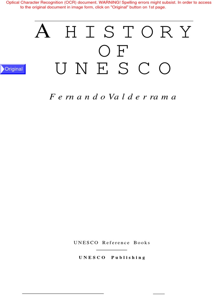A History of UNESCO | PDF | Optical Character Recognition | League Of ...