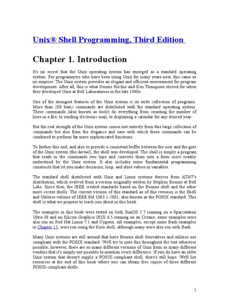 Unix Shell Programming | PDF | Computer File | Directory (Computing)