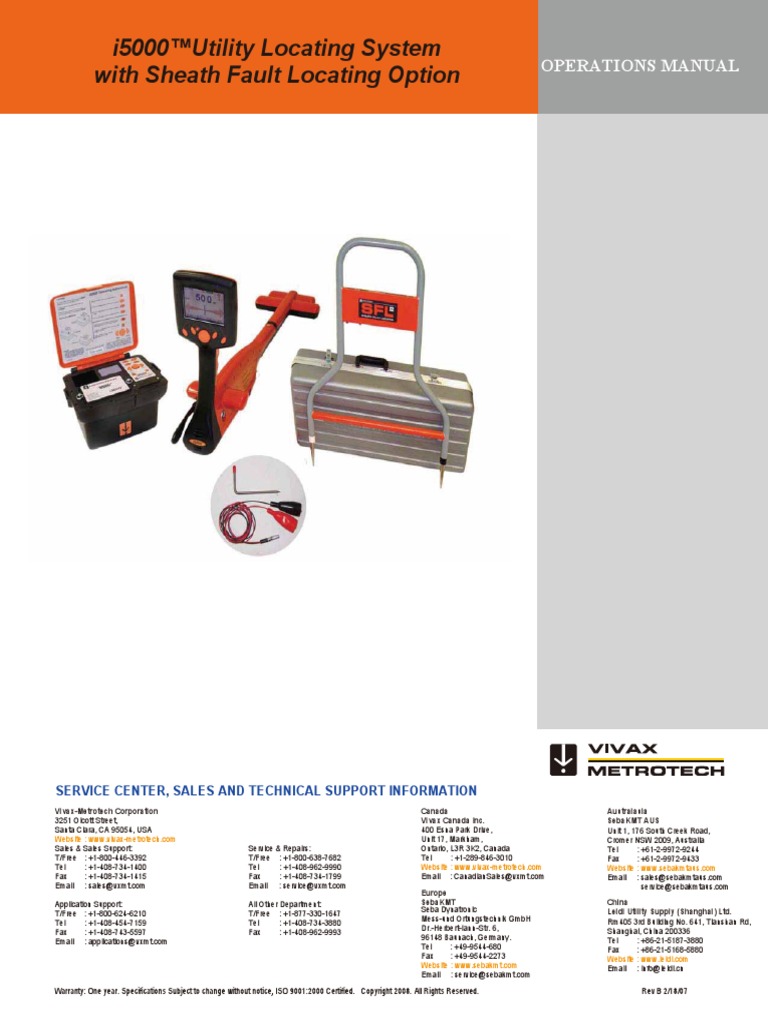 I5000™utility Locating System With Sheath Fault Locating Option | PDF ...