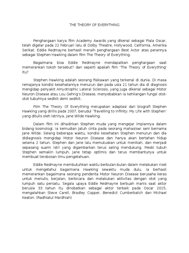 The Theory of Everything | PDF