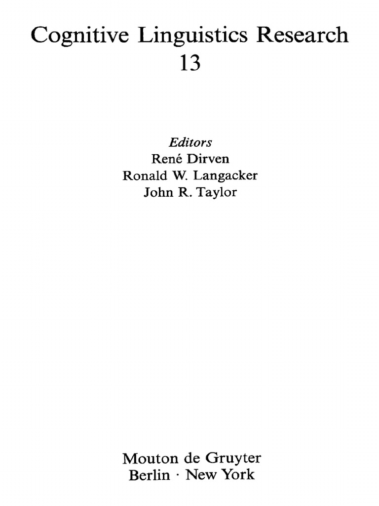 Cognitive Semantics and Structural Semantics | Download Free PDF ...