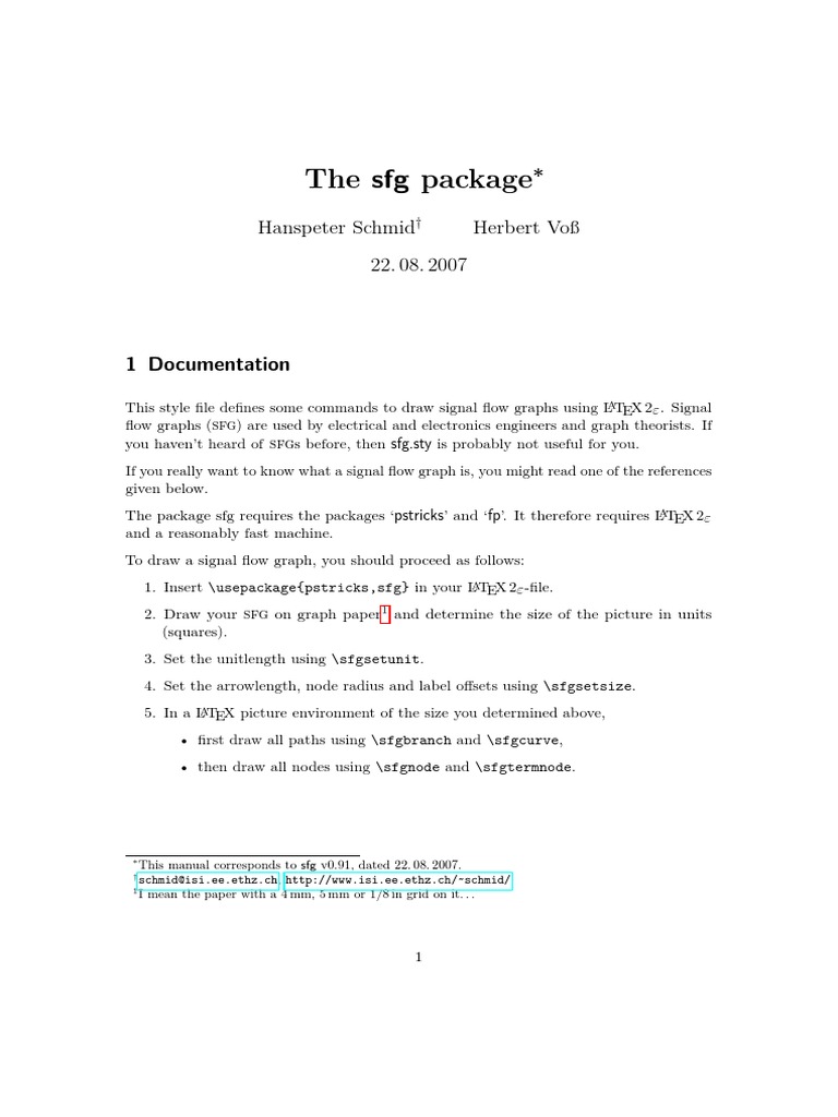 Draw Signal Flow Graphs Using LaTeX sfg Package | PDF | Electronics ...