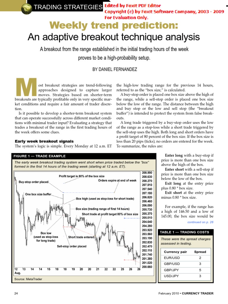 Weekly Breakout Box System | PDF | Financial Markets | Financial Economics