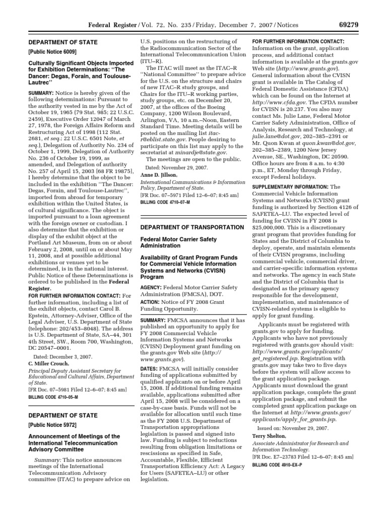 Culturally Significant Objects for Exhibition | PDF | United States ...