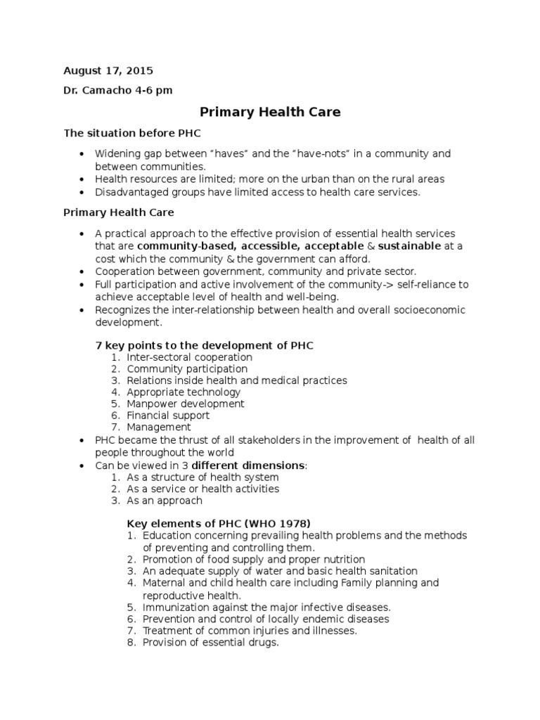 The Evolution of Primary Health Care: A Historical Overview of its ...
