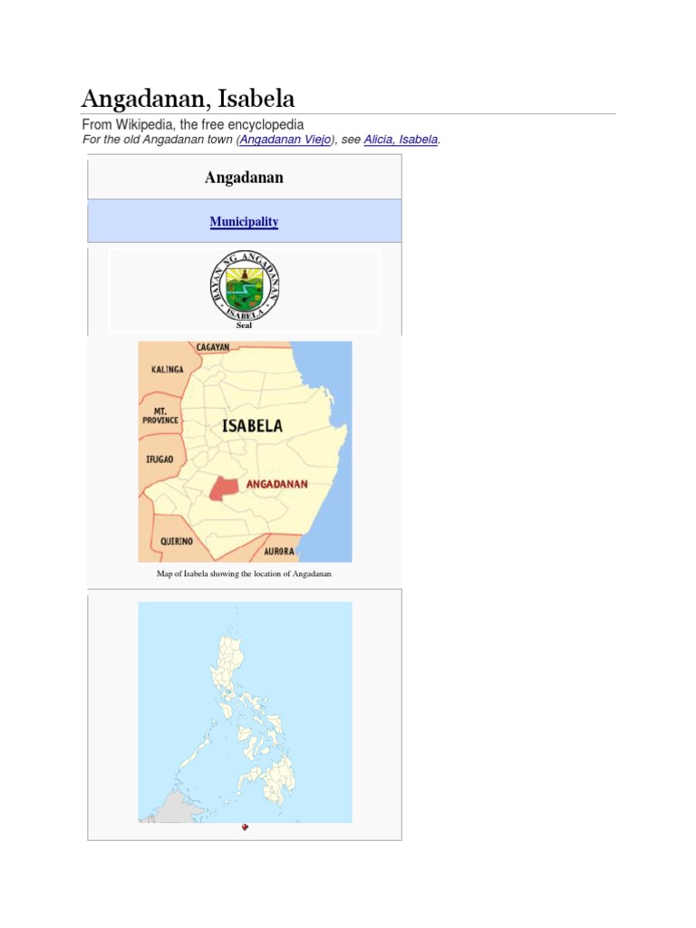 Angadanan, Isabela: Overview and Details | PDF