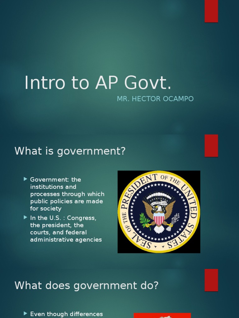 Introduction to U.S. Government & Politics | PDF