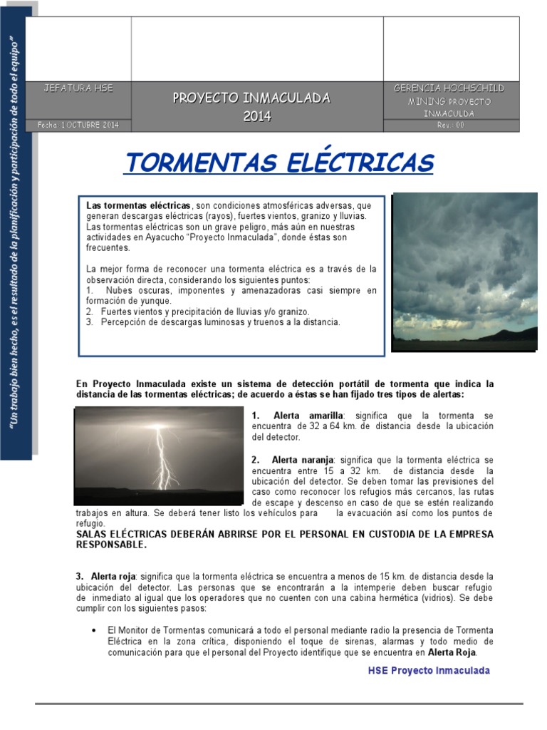 Protocolo de Alerta por Tormentas Eléctricas | PDF | Tormenta | Tormentas
