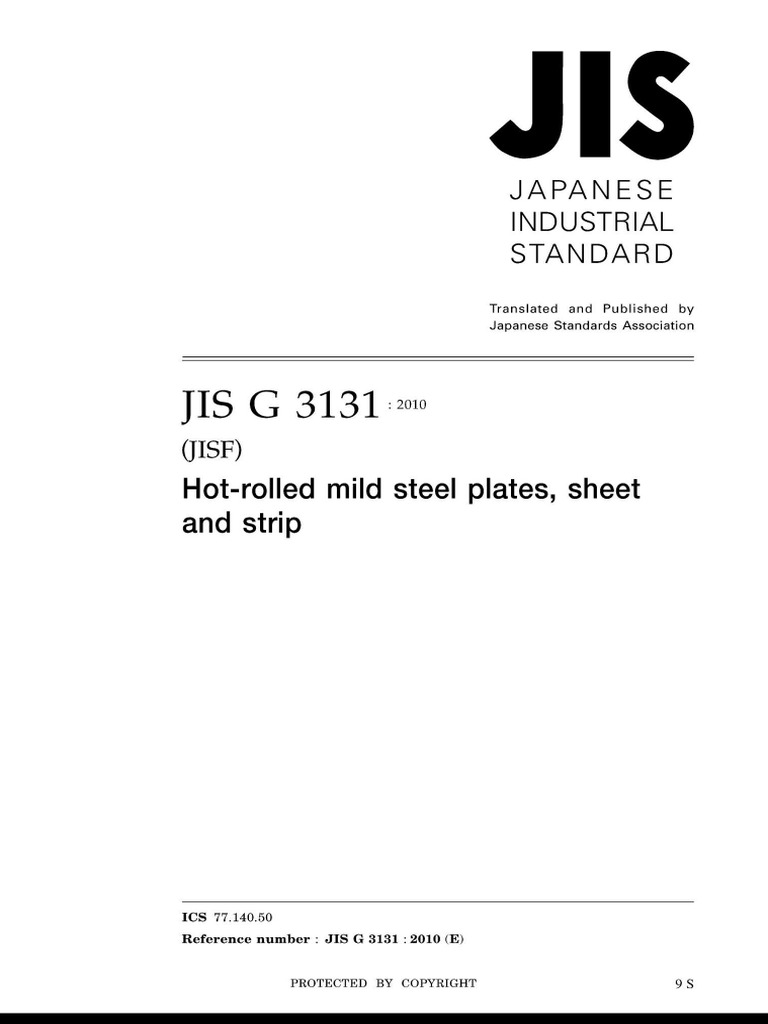 JIS G 3131 - 2010