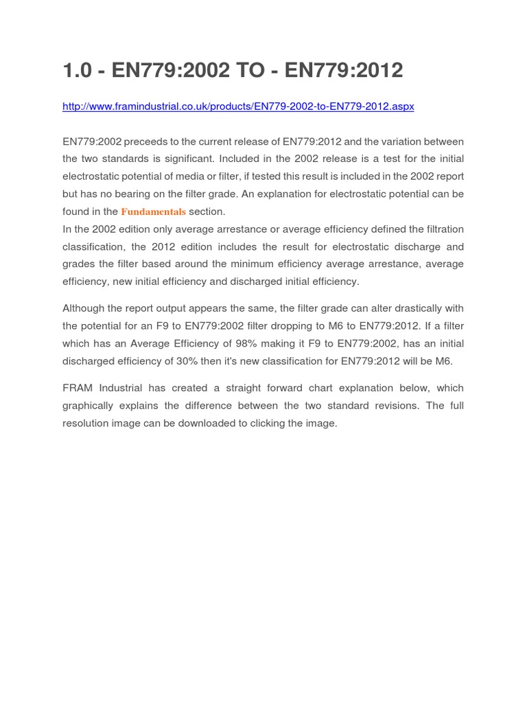 Filter Fundamentals and Comparison Between EN779-2002 and EN779-2012 ...
