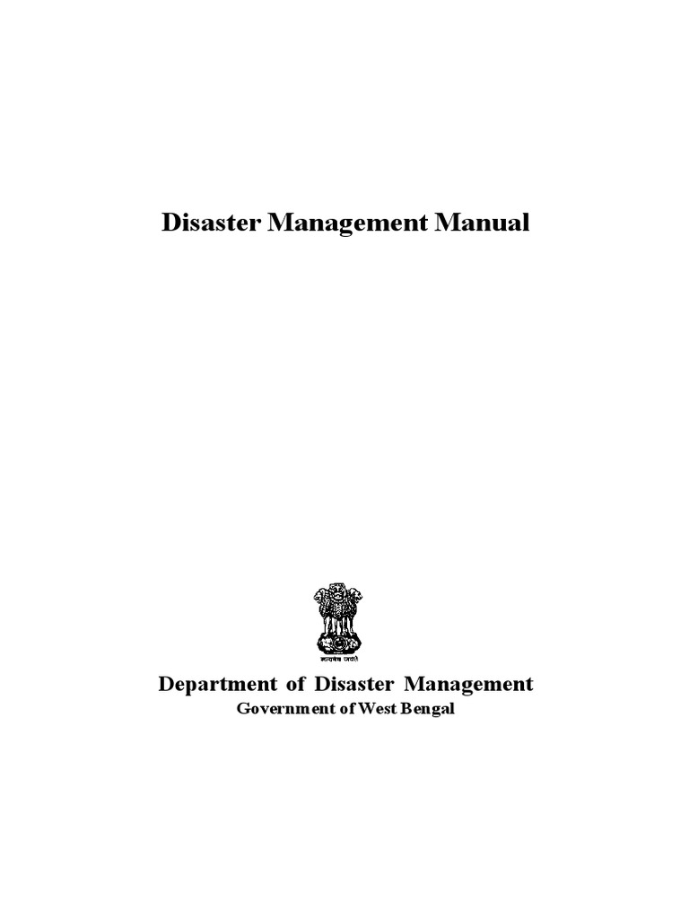 West Bengal Disaster Management Manual | PDF | Emergency Management ...