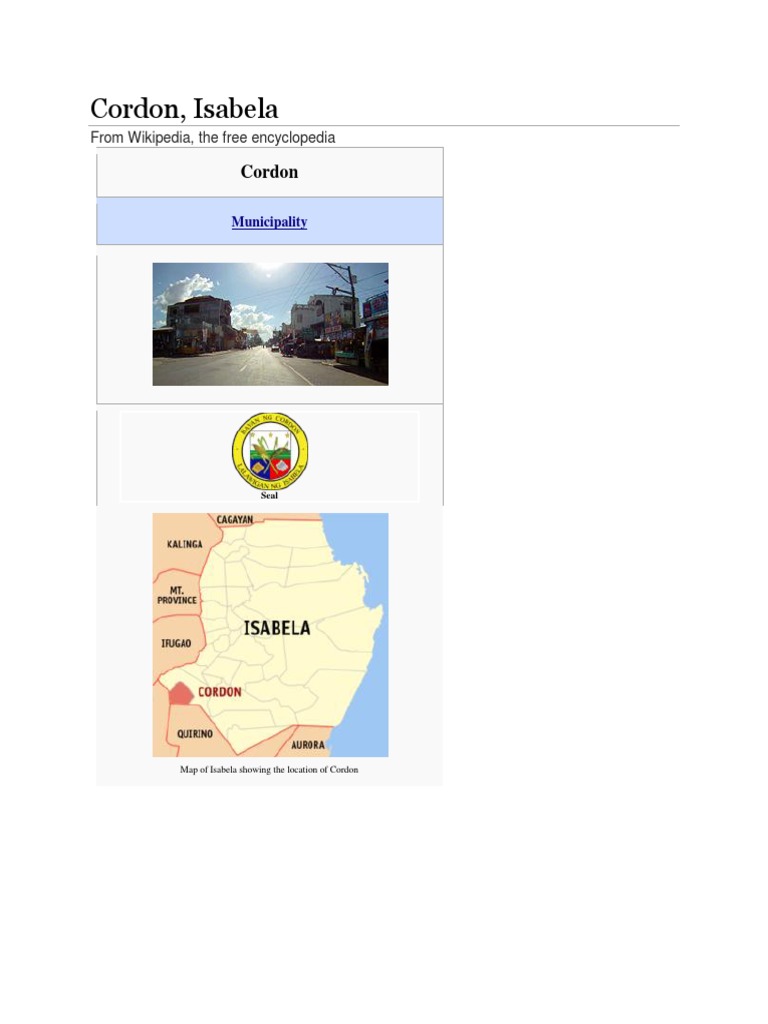 History of Cordon Isabela | PDF | Philippines | Southeast Asia