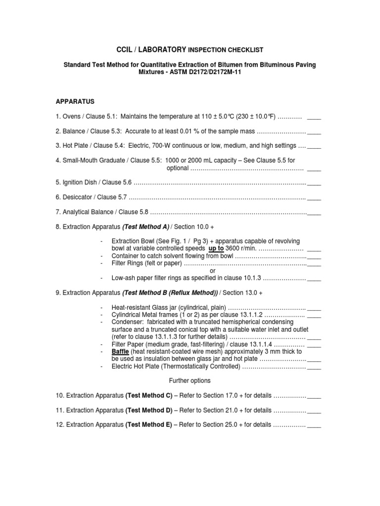 Astm D2172 | PDF | Asphalt | Chemistry