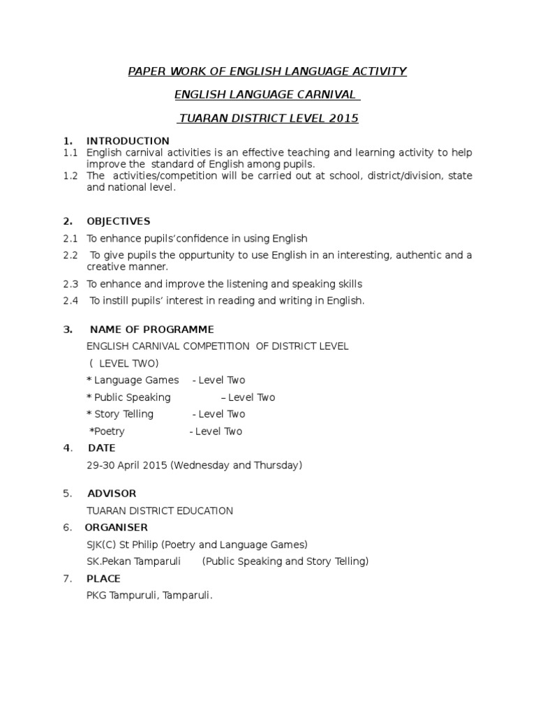 English Paperwork Carnival Bi 2014 | PDF | Languages