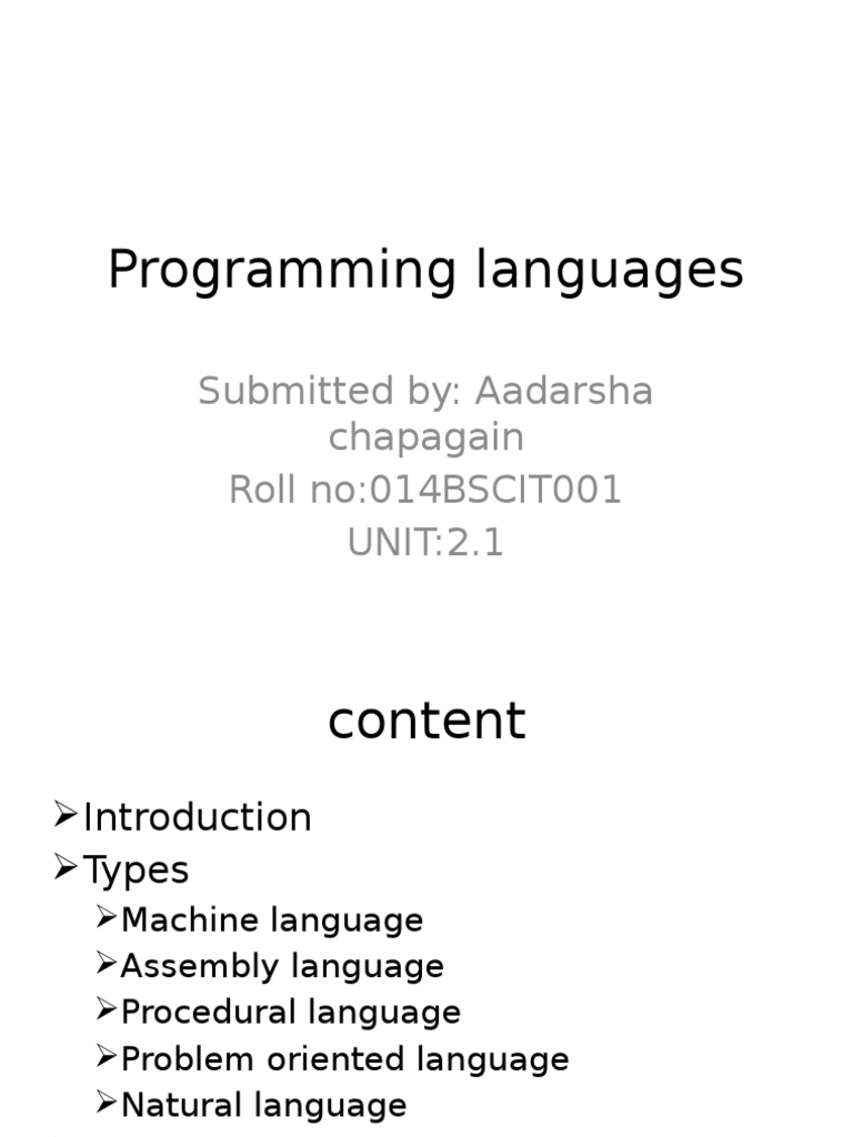 Programming Languages Overview | PDF