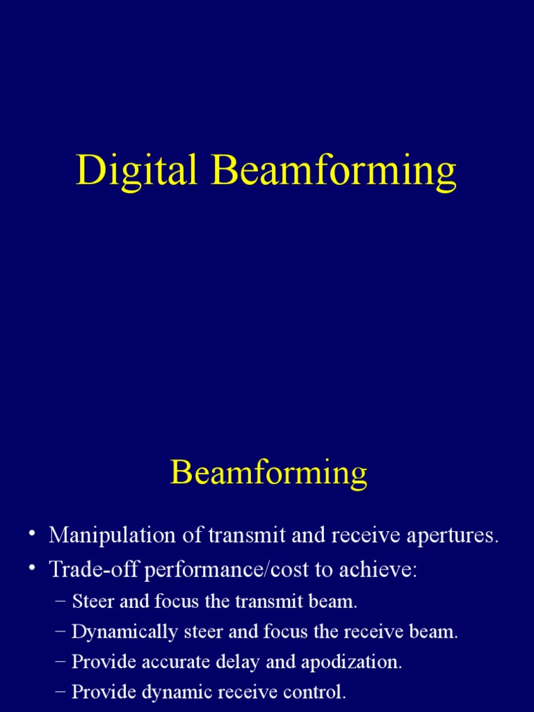 Digital Beamforming | PDF | Sampling (Signal Processing) | Signal To ...