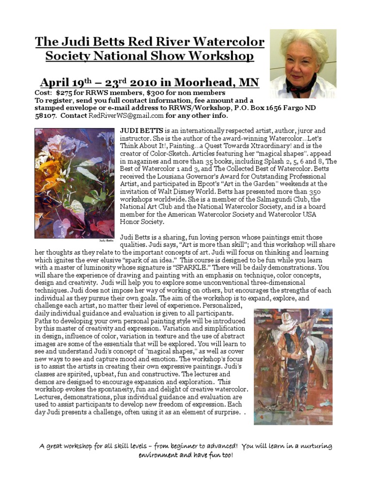 Watercolor Workshop with Judi Betts | PDF | Paintings | Creativity