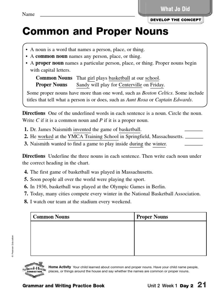 Common and Proper Nouns | PDF | Linguistics