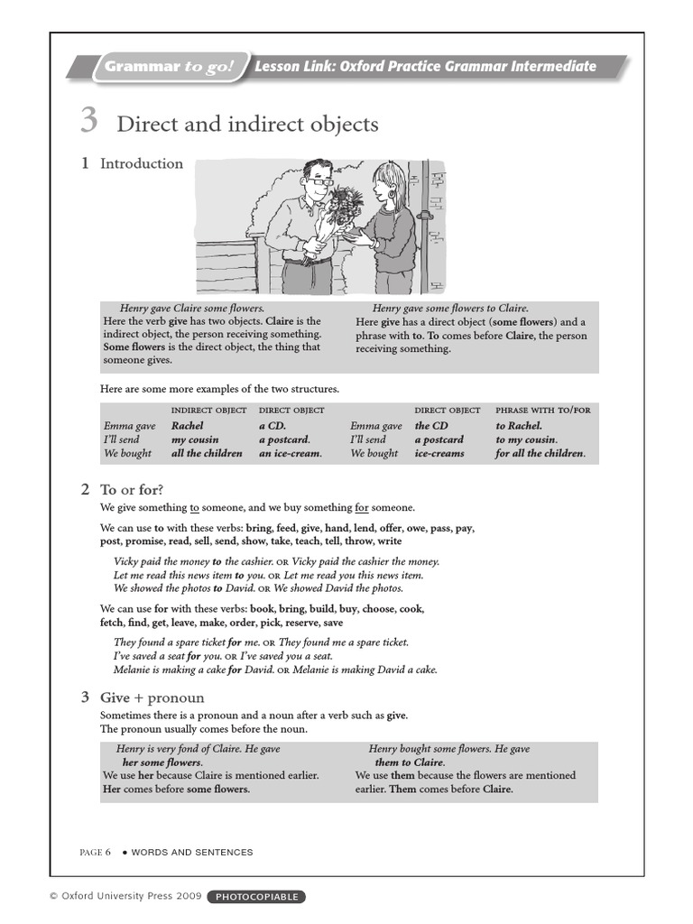 Direct and Indirect Objects | PDF | Language Arts & Discipline | Home ...