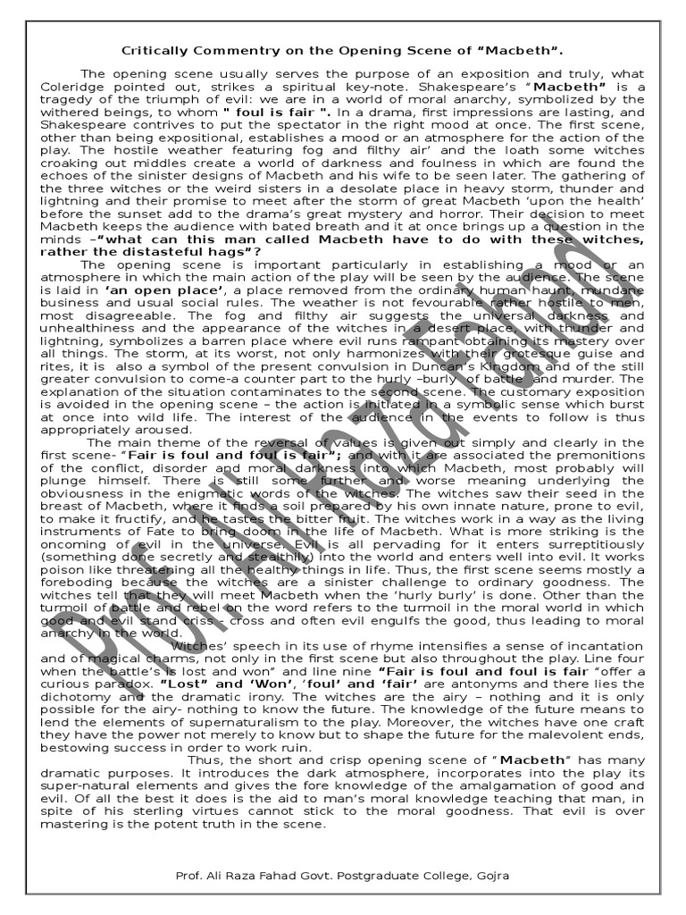 The Opening Scene of “Macbeth” | Macbeth (91 views)