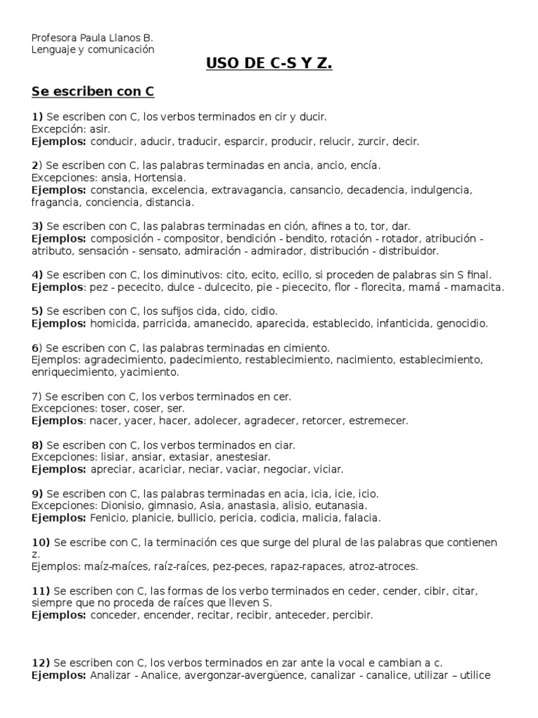 Uso de C-S y Z. | PDF | Semántica | Mecánica del lenguaje