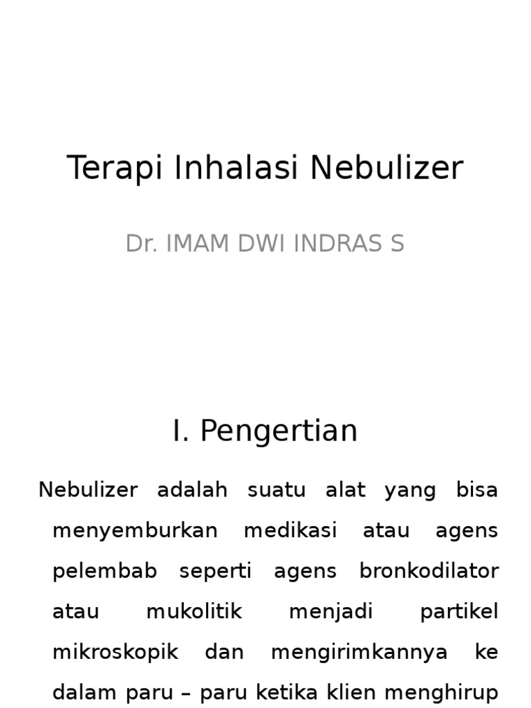 K Terapi Inhalasi Nebulizer - PPT 1 | PDF